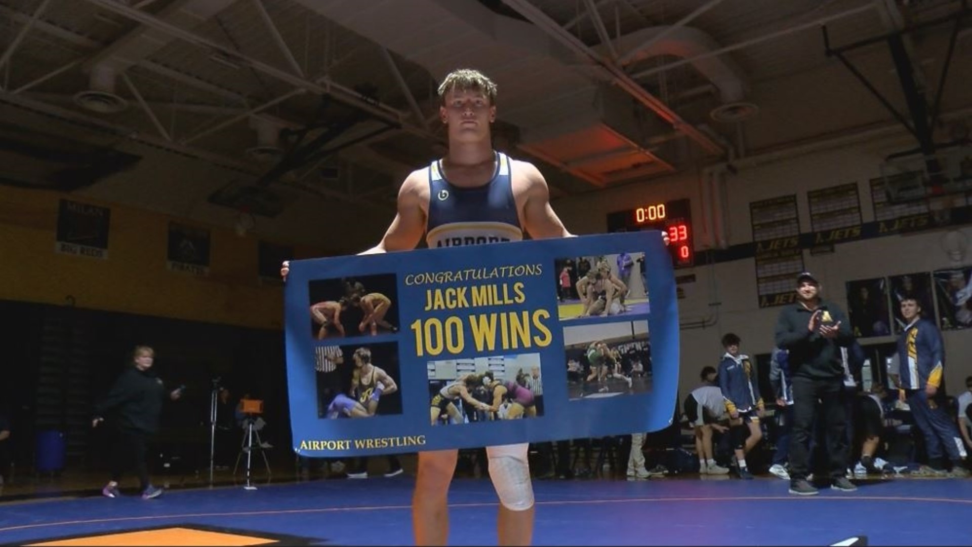 Monroe Co. wrestler Jack Mills notches 100th career win | wtol.com