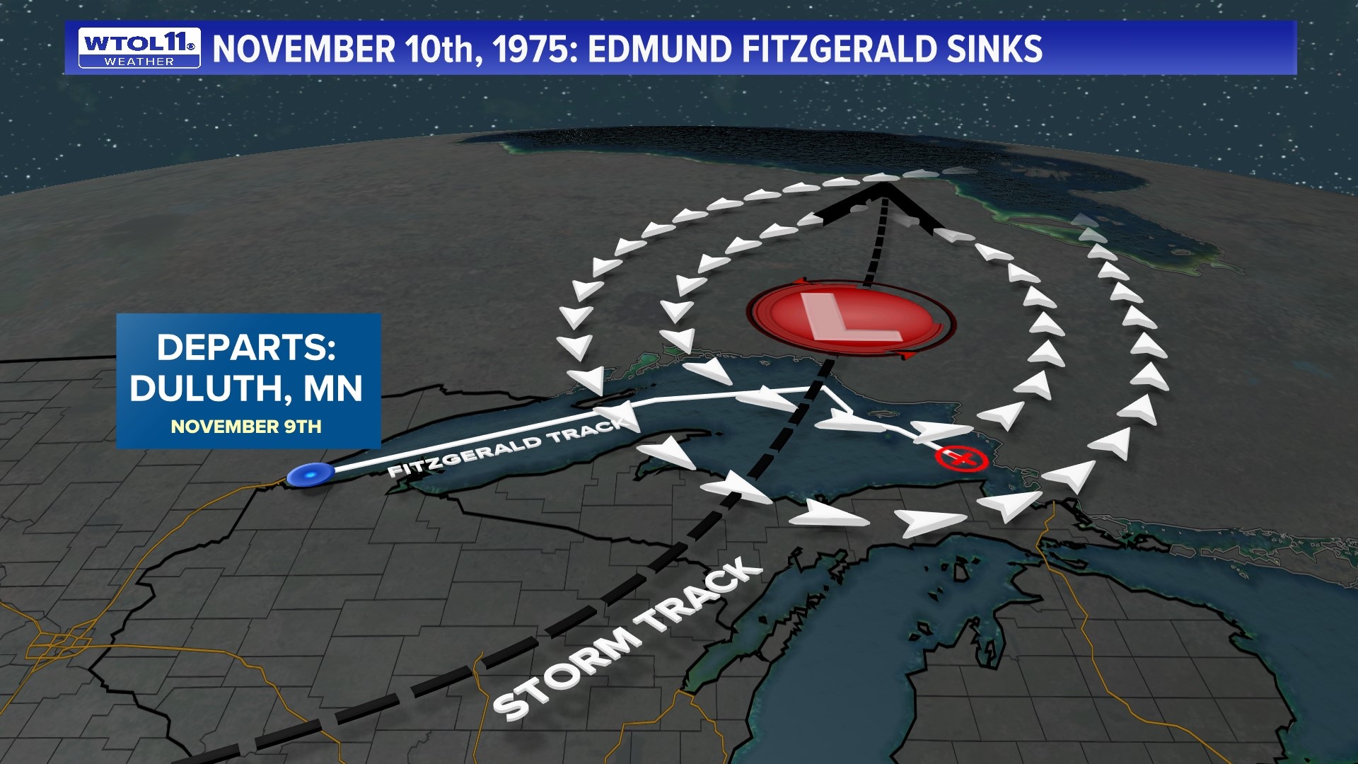 The sinking of the SS Edmund Fitzgerald, 48 years later | wtol.com