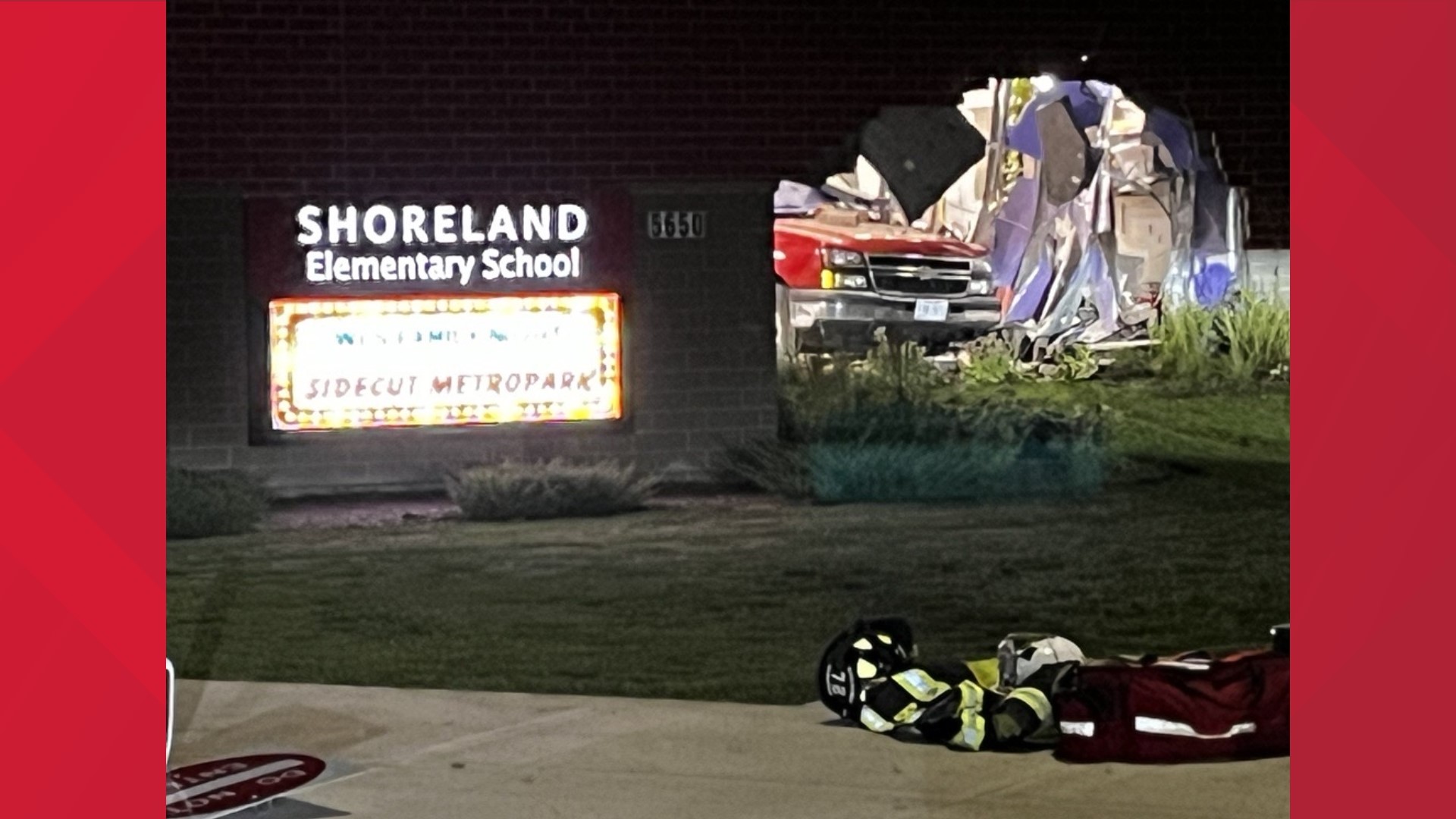 Truck crashes into school building fleeing police pursuit | wtol.com