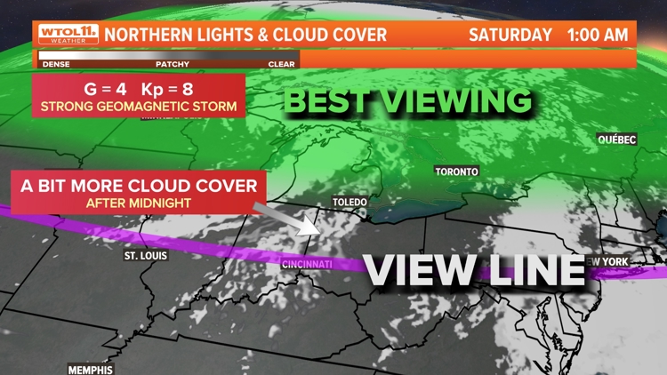 How and why you can see the northern lights in Ohio this weekend | wtol.com