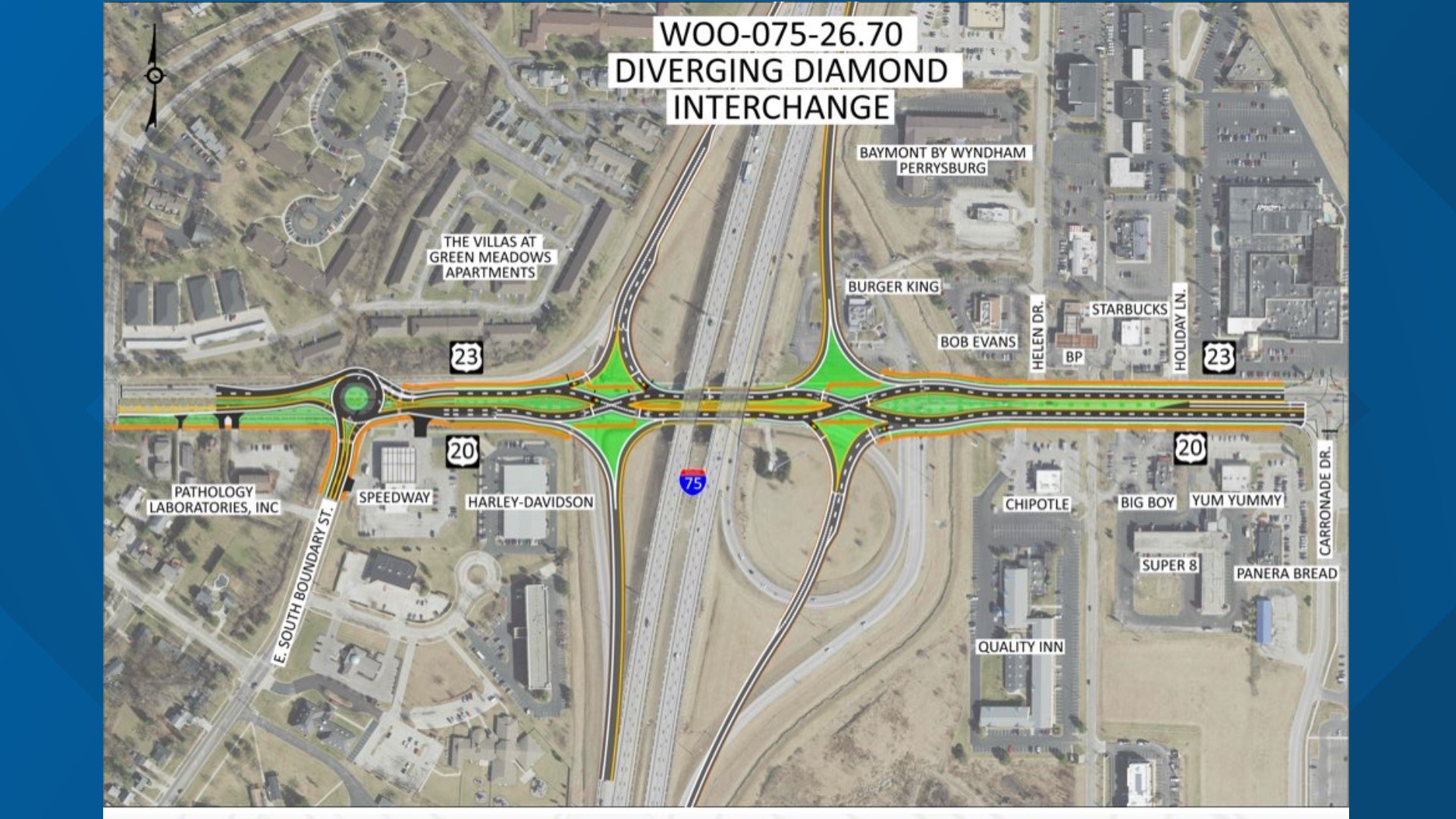 Diverging diamond proposed on Perrysburg's Fremont Pike | wtol.com