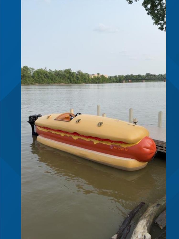 Ohio man's hot dog boat floats in Lake Erie, goes viral | wtol.com