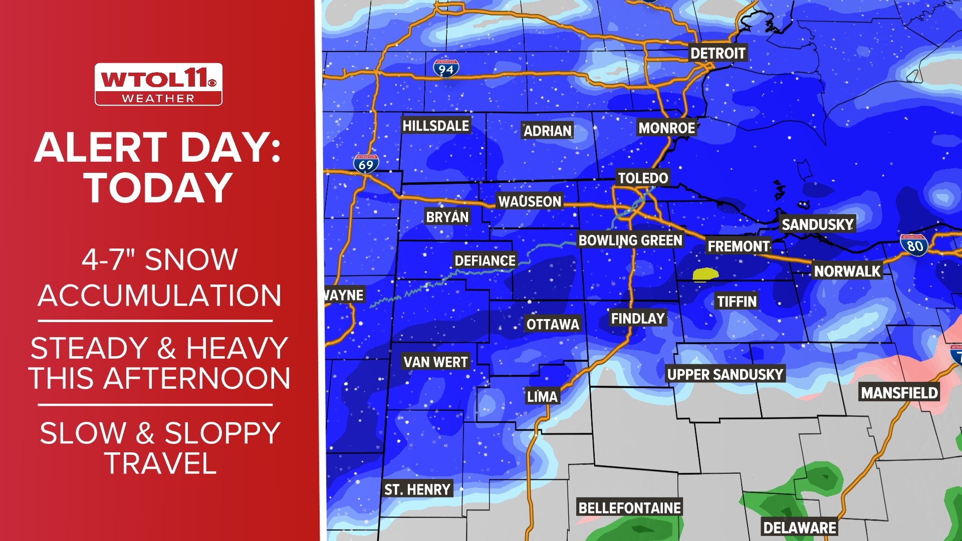 How much snow will northwest Ohio get on Wednesday? | wtol.com