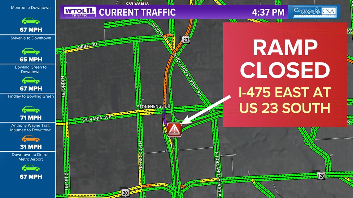 Ramp from U.S. 23 to I-475 reopen after crash Thursday | wtol.com