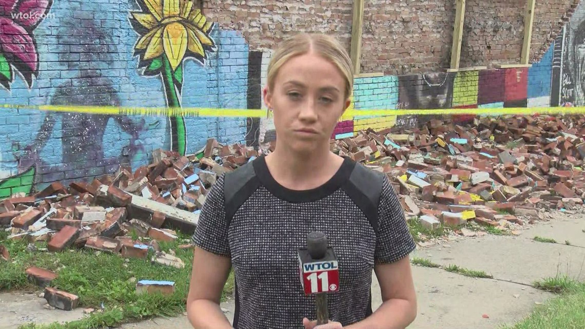 Lightning strike causes George Floyd mural to collapse in north Toledo ...