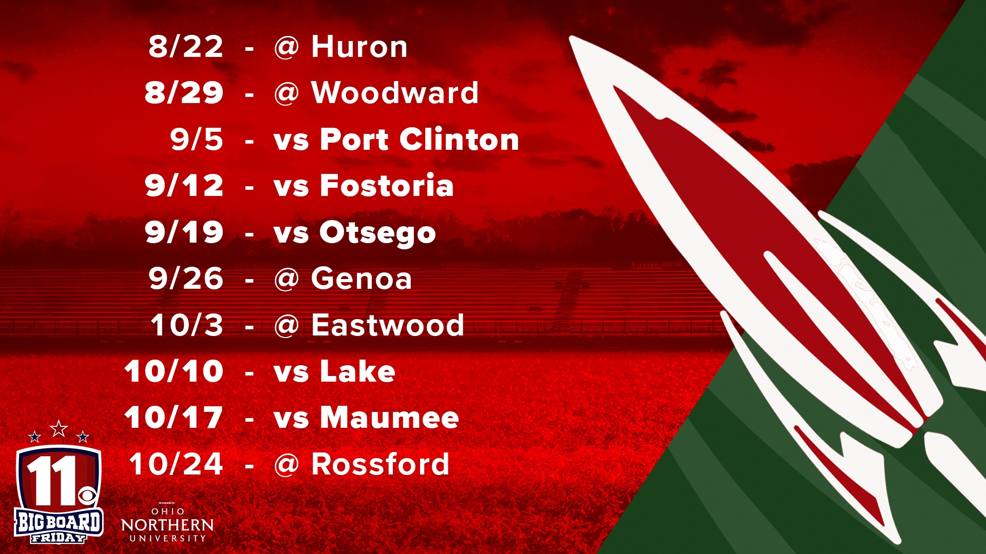 Oak Harbor Rockets: Big Board Friday Countdown to Kickoff | wtol.com