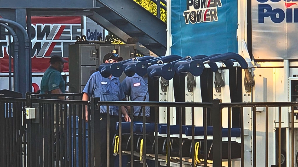 Cedar Point Power Tower closed for safety review after cable detachment ...