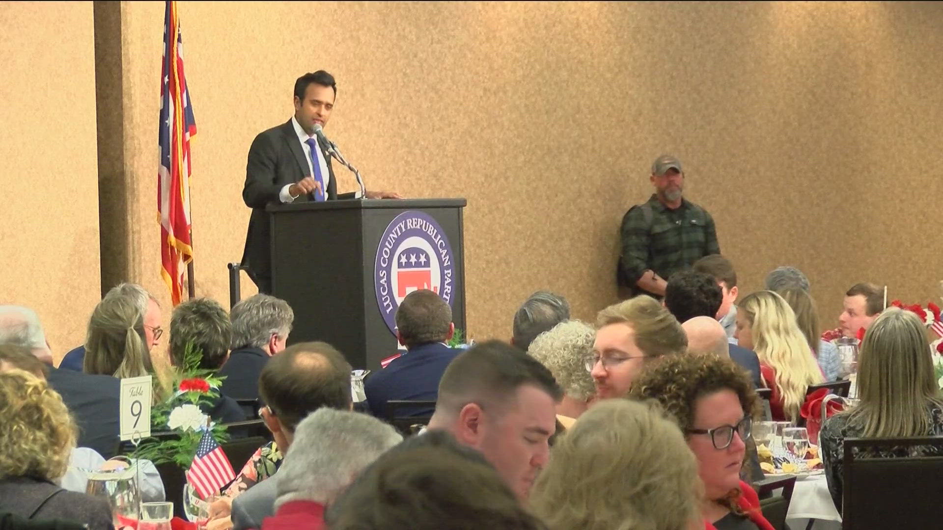 Ohio governor candidate Vivek Ramaswamy speaks at Lucas County GOP ...