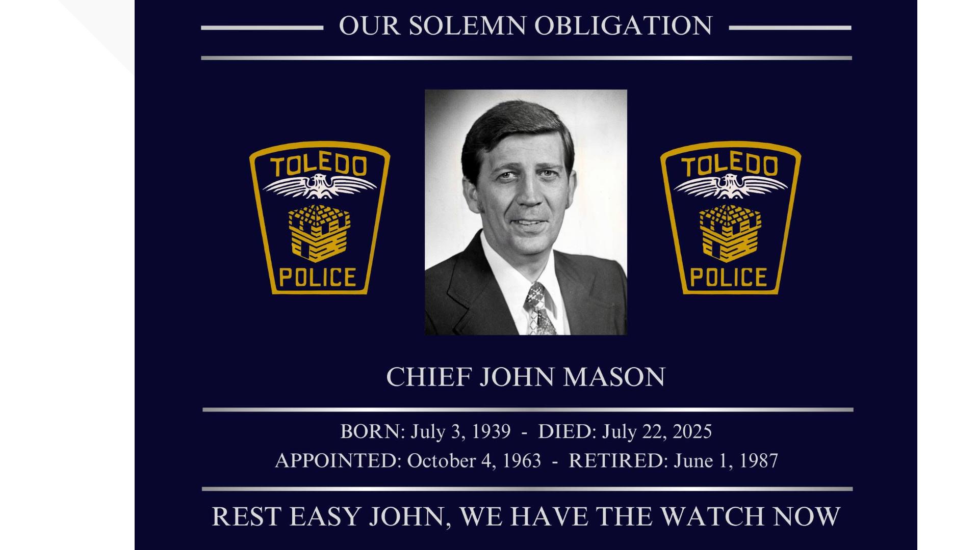 Former Toledo police chief John Mason dies at age 86 | wtol.com