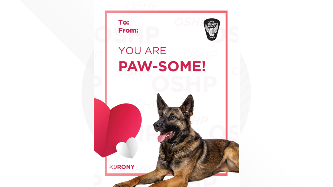 OSHP releases Patrol K9 Valentine's Day cards - and they're just | wtol.com