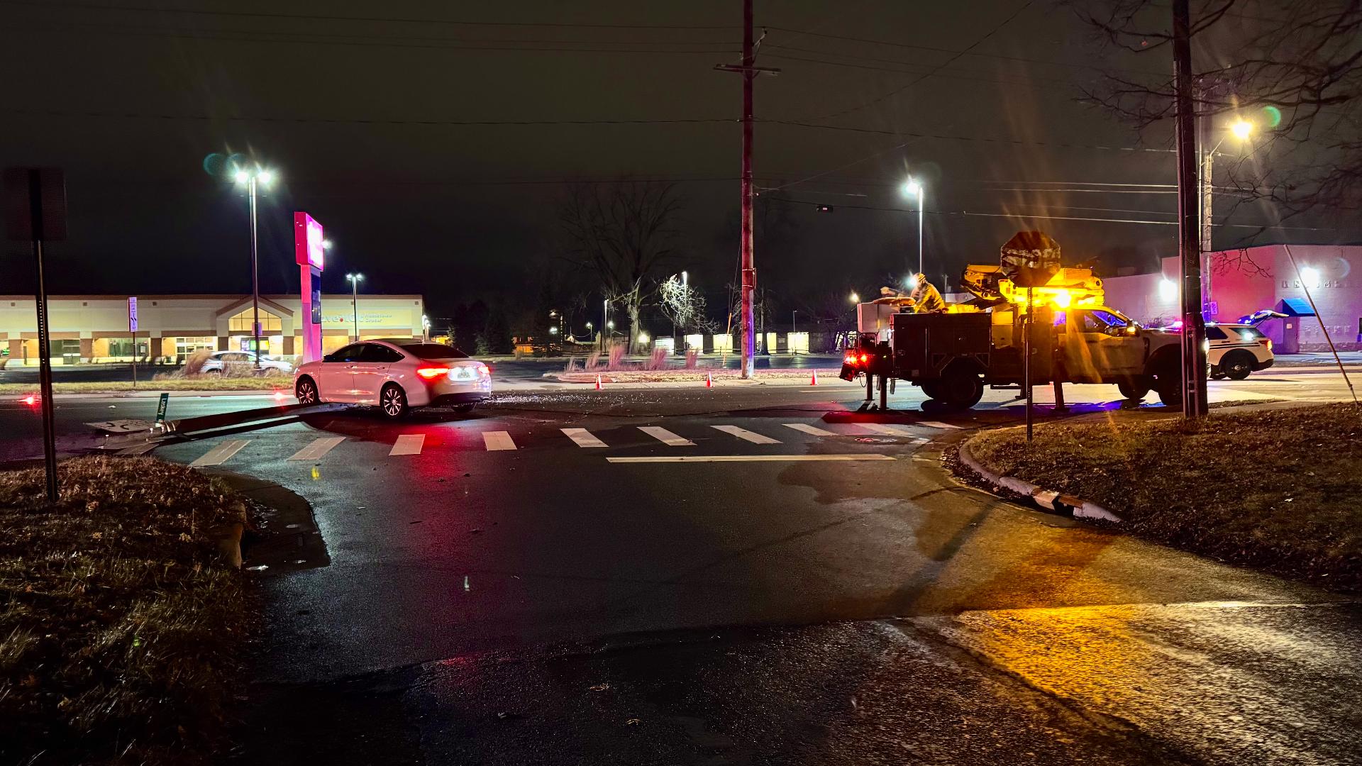 Downed utility pole closes part of roadway in west Toledo after car ...