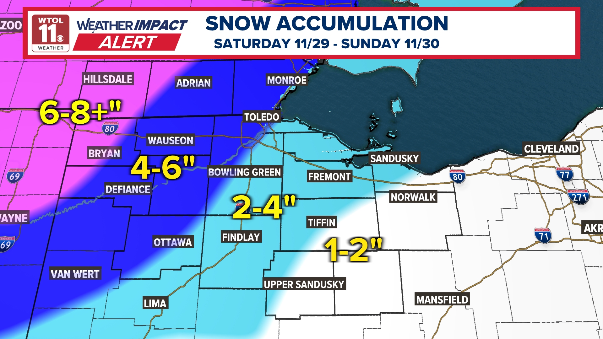 LIVE LOOP | Weekend winter storm maps, radar and more | wtol.com