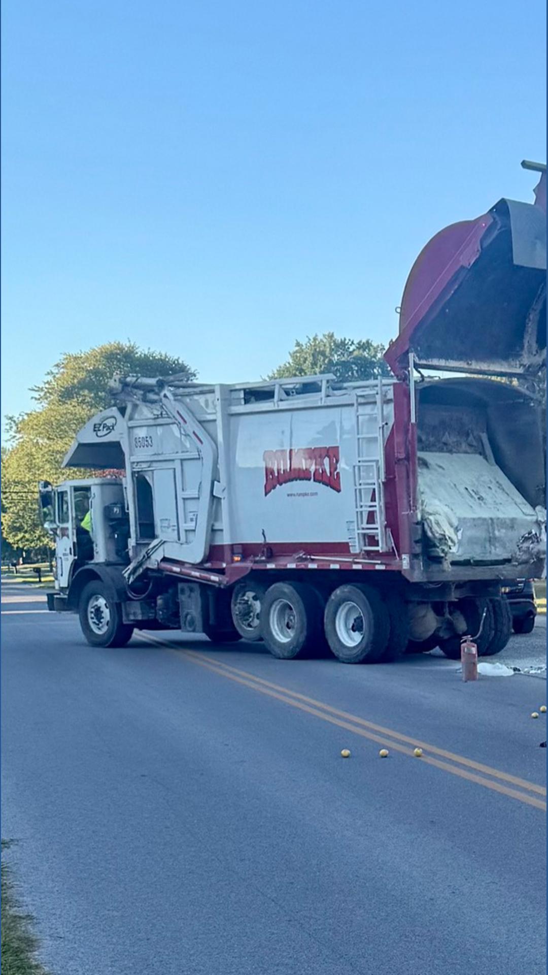 Trash catches fire inside garbage truck in Tiffin | wtol.com