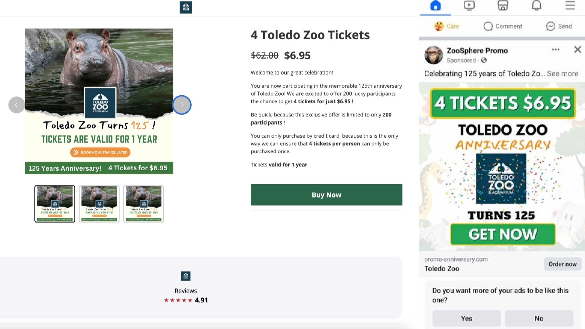 Facebook ad for discount Toledo Zoo tickets is a scam | wtol.com