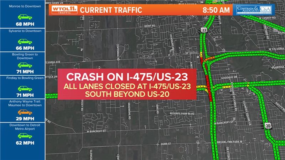 Crash causes backup on I-475 Saturday morning | wtol.com
