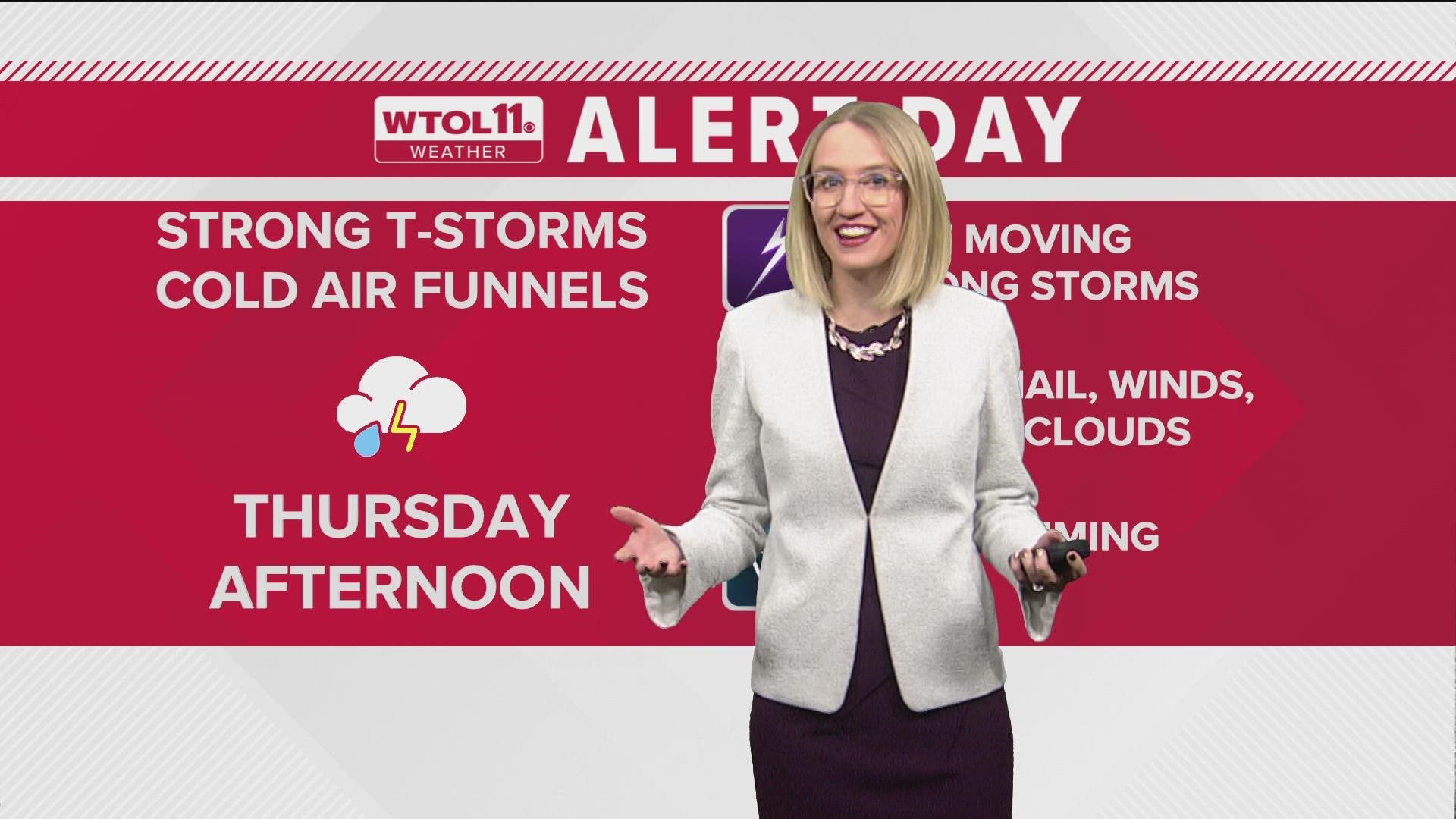 ALERT DAY coming Thursday ahead of strong afternoon thunderstorms ...