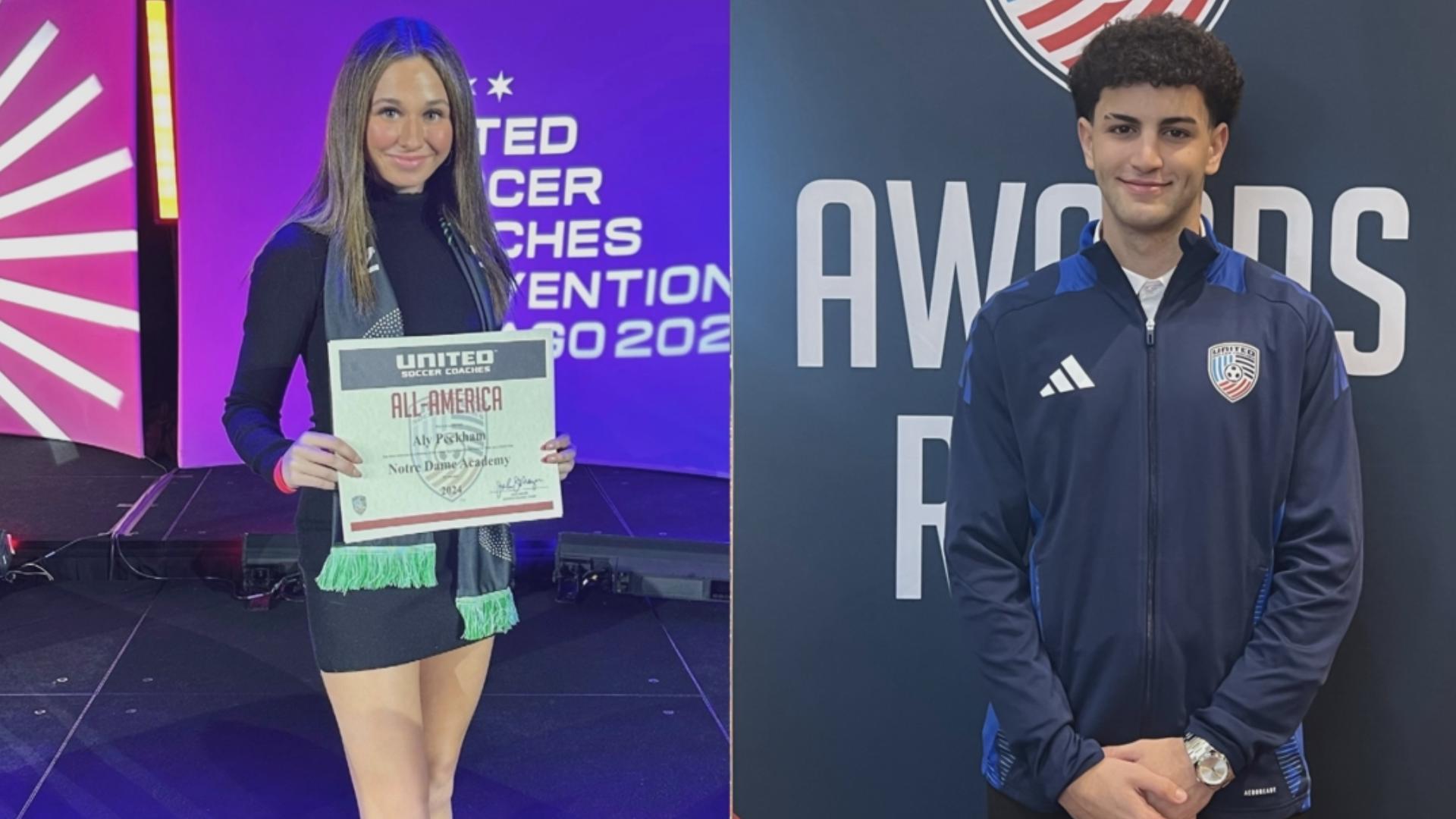 Aly Peckham, Alex Duran cap high school soccer careers with prestigious ...