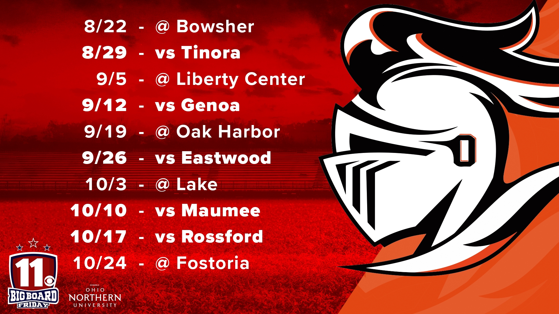 Otsego Knights - Big Board Friday Countdown to Kickoff | wtol.com