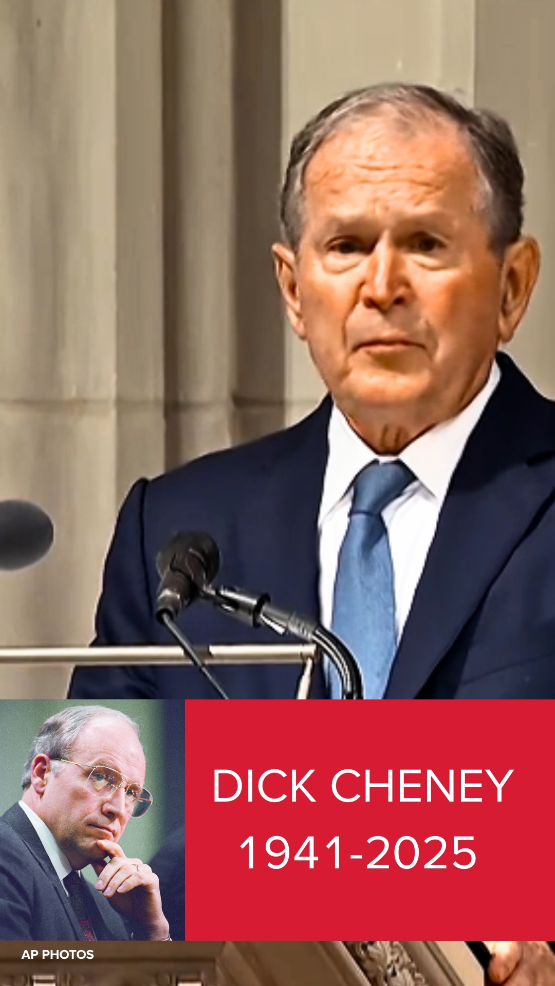 George W. Bush delivers heartfelt eulogy for Dick Cheney at funeral ...