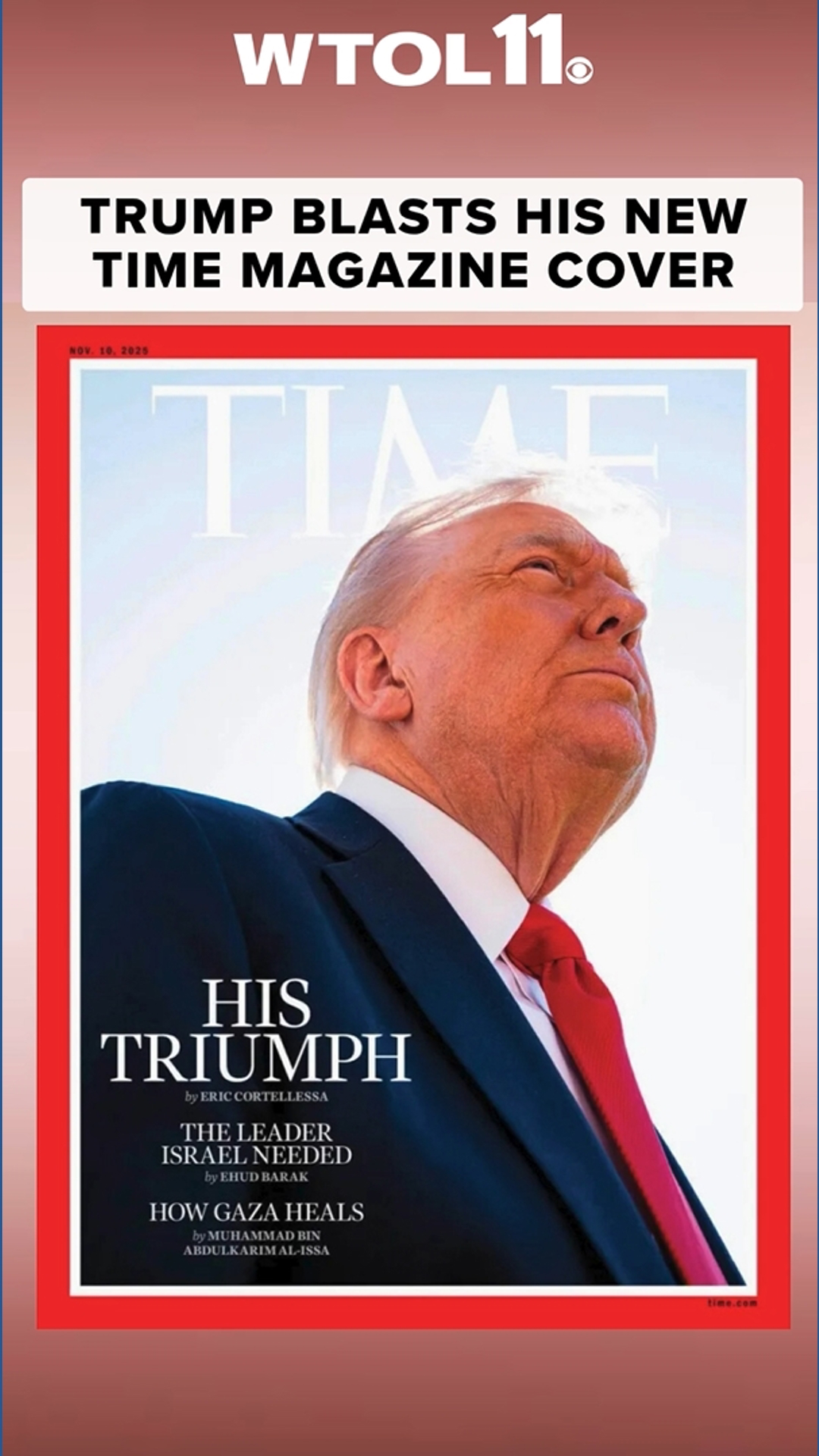 Trump blasts his feature photo in Time Magazine cover | wtol.com
