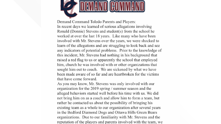 Ronald Donnie Stevens Ottawa Hills employee faces sex charges | wtol.com