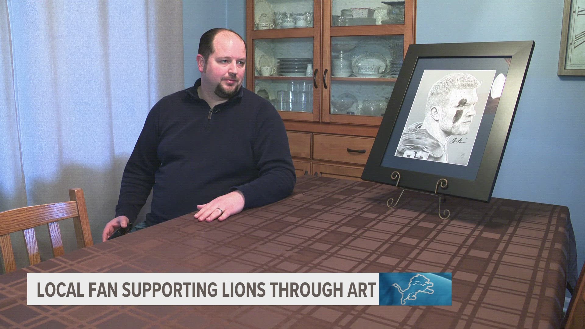 West Michigan Lions fan uses art to show his love for the team | wtol.com